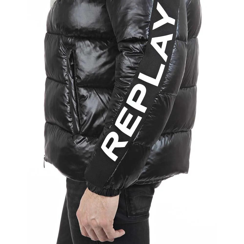 Replay Jacket Black buy and offers on Dressinn